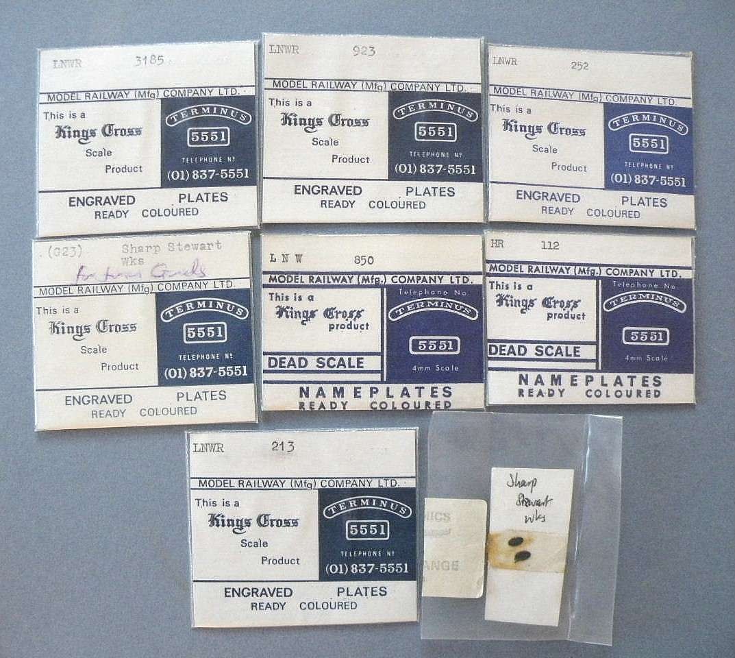 7 Packs Kings Cross OO EM Gauge 4mm LNWR / HR Loco Number & Works ...