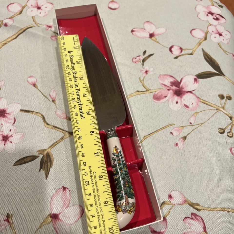 SPODE CHRISTMAS TREE Cake Slicer Pie Server Stainless Steel ~ England ...