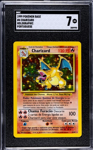 1999 Pokemon Portuguese #4 Charizard Holo SGC 7 NM | eBay