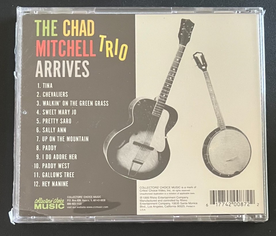 THE CHAD MITCHELL TRIO - ARRIVES - CD BRAND NEW | eBay