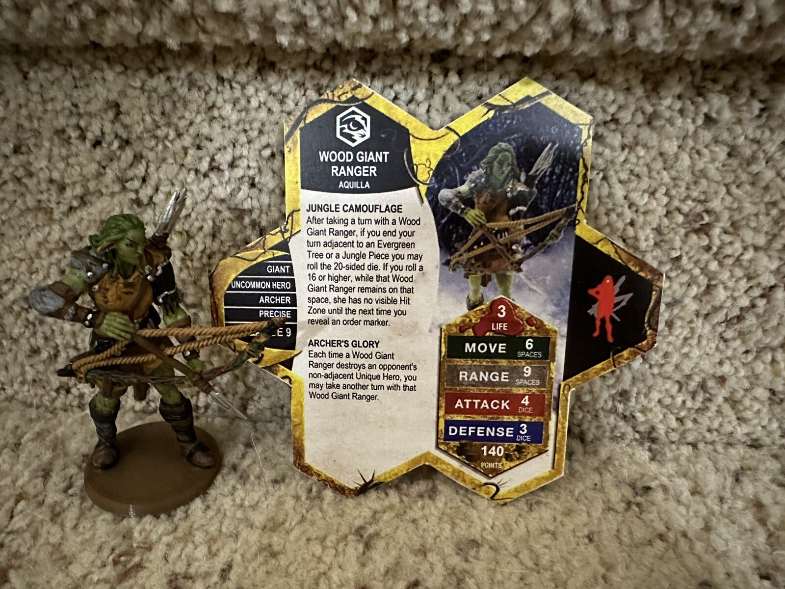 Heroscape “Wood Giant Ranger” Custom Aquilla Giant Figure & Card | eBay