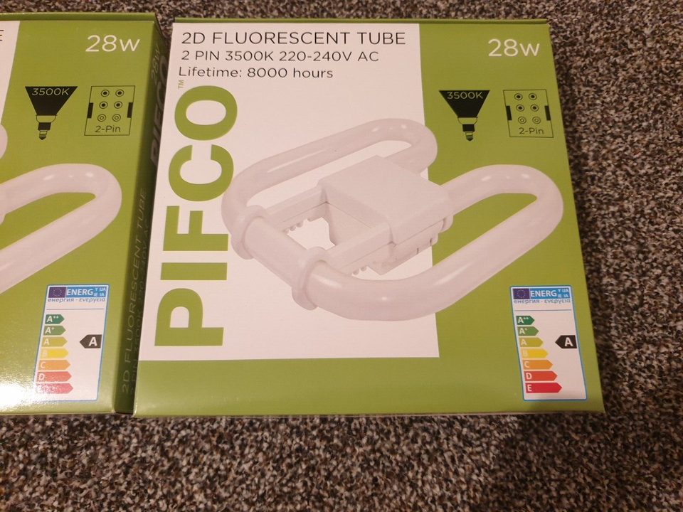28W 240V 2D Fluorescent Tube 2Pin Bulb x 2 - UK Seller | eBay UK