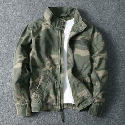 Mens Camouflage Combat Jackets Military Pockets Outdoor Army Coats ...