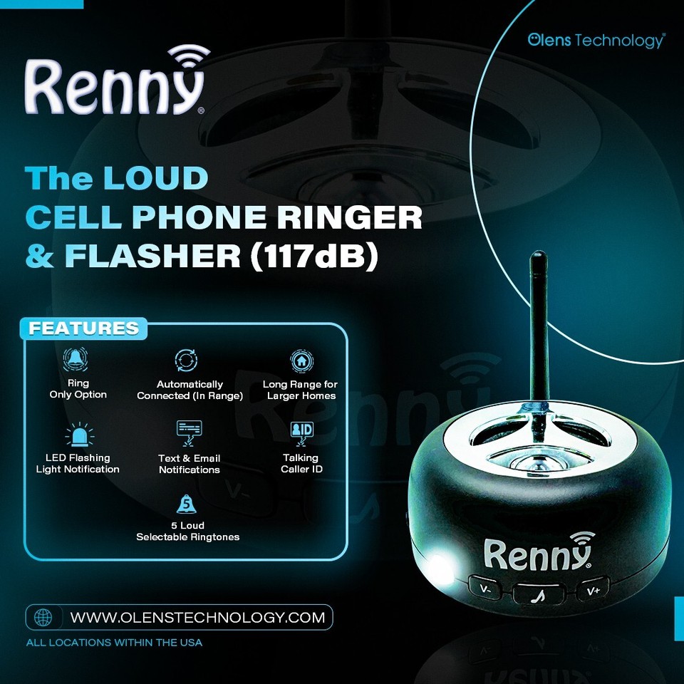 RENNY - The Loud Cell Phone Ringer & Flasher for Hearing Impaired ...