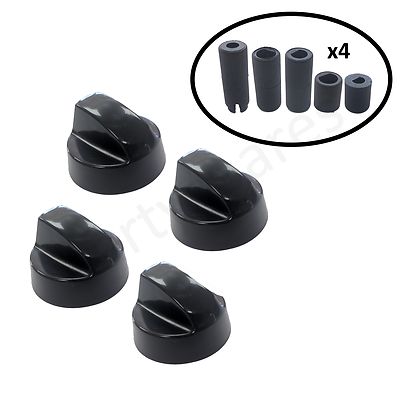 Four UNIVERSAL for NEFF Cooker Oven Hob Black Control Knob & Twenty ...
