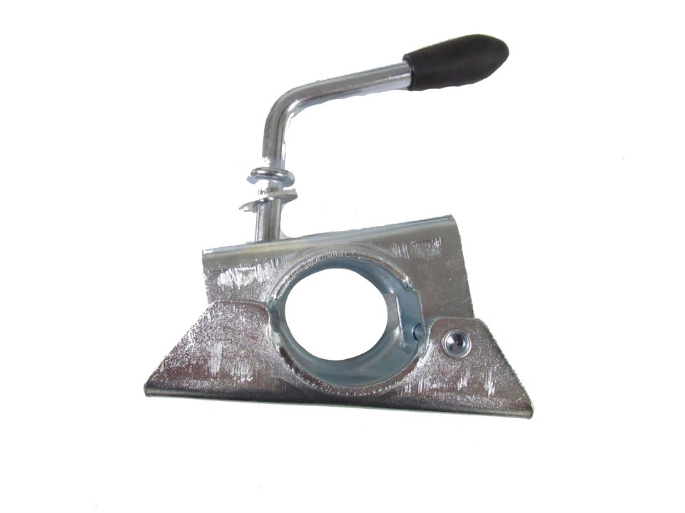 Heavy Duty Caravan Jockey Wheel & Clamp 48MM (Trailer Metal Rim Wind Up ...