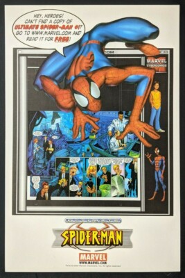 Ultimate Spider-Man #1 Print Ad Comic Poster Art PROMO Original Marvel ...