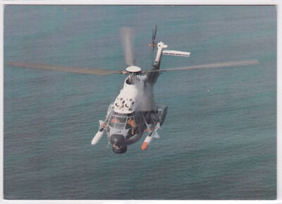 CARTE POSTALE CPM AEROSPATIALE EXOCET AM 39 SUR SUPER PUMA HELICOPTERE ...