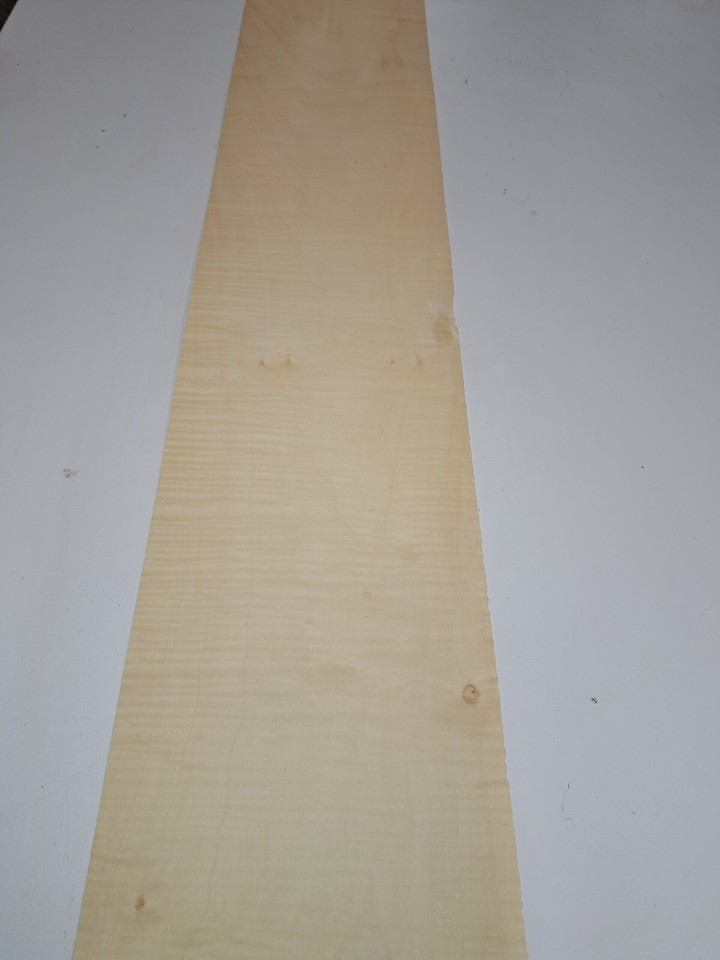 Fiddleback Sycamore Veneer - 1 NATURAL WOOD SHEET - 1950mm x 160mm ...