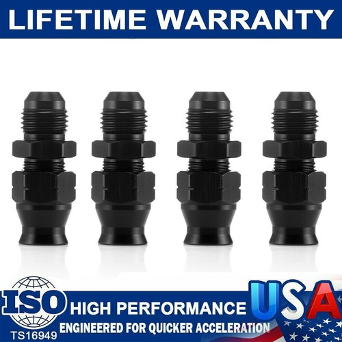 4pcs AN6 Male To 3/8 Thread Tube Hardline Fuel Line Fitting Adapters ...