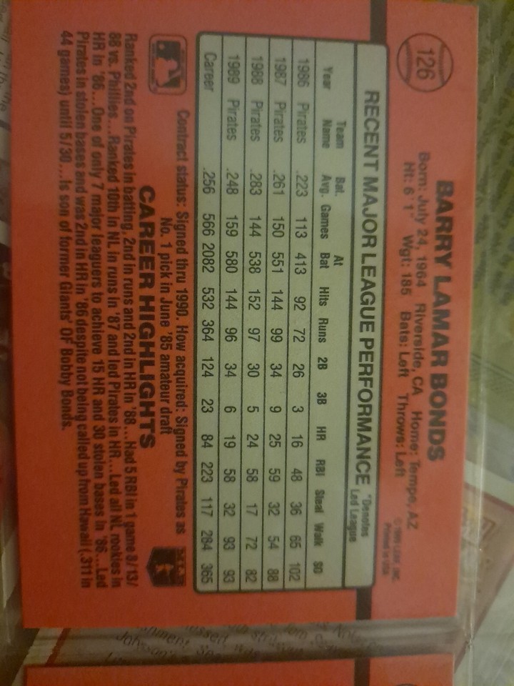 barry bonds #2 rarest baseball card | eBay