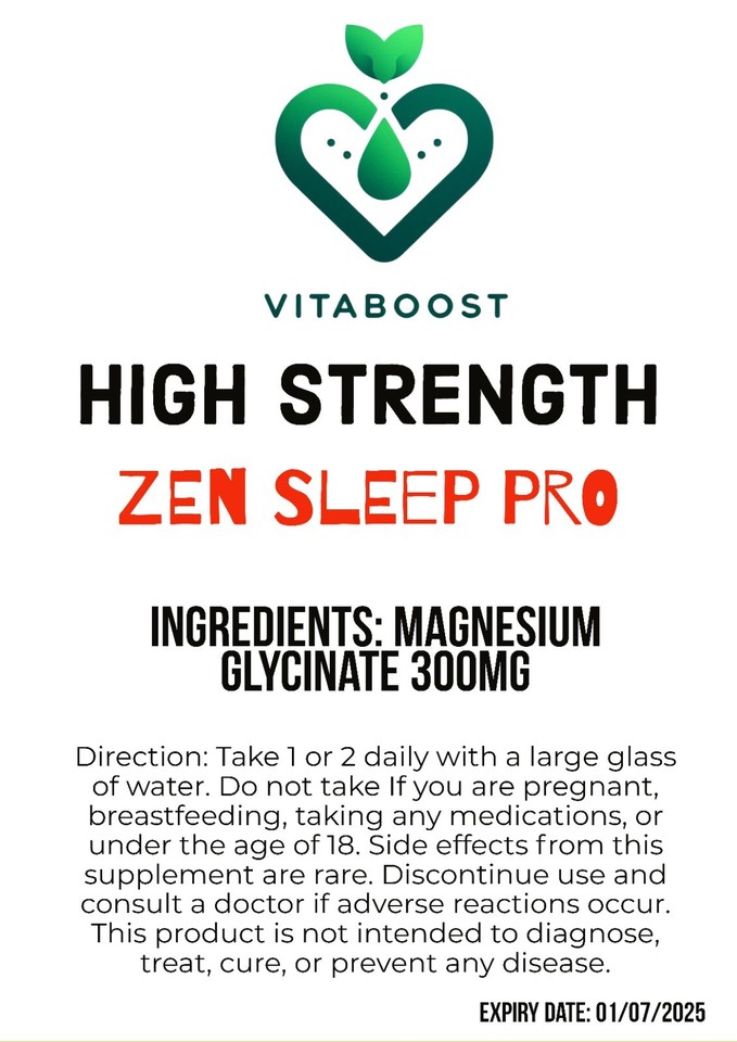 Sleeping Pills 60 Sleep Aid Tablets ZEN SLEEP PRO - Deep Sleep INSOMNIA ...