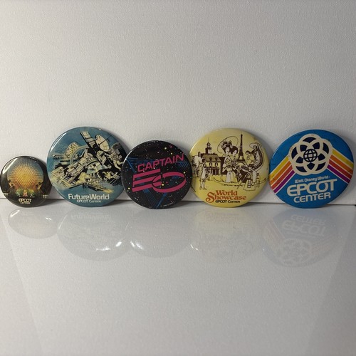 VINTAGE Disney Epcot Center, Captain Eo 1986, BUTTON PIN Collection Lot ...