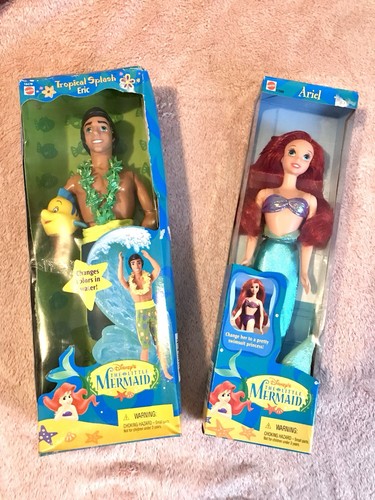 Disney The Little Mermaid Ariel & “Tropical Splash” Eric Barbie Dolls ...