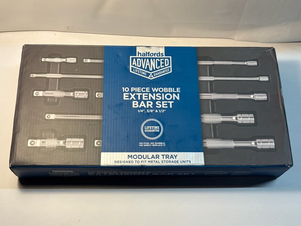 Halfords Advanced Extension Bar Set 1/4 Drive 3/8 & 1/2 In Box | eBay UK