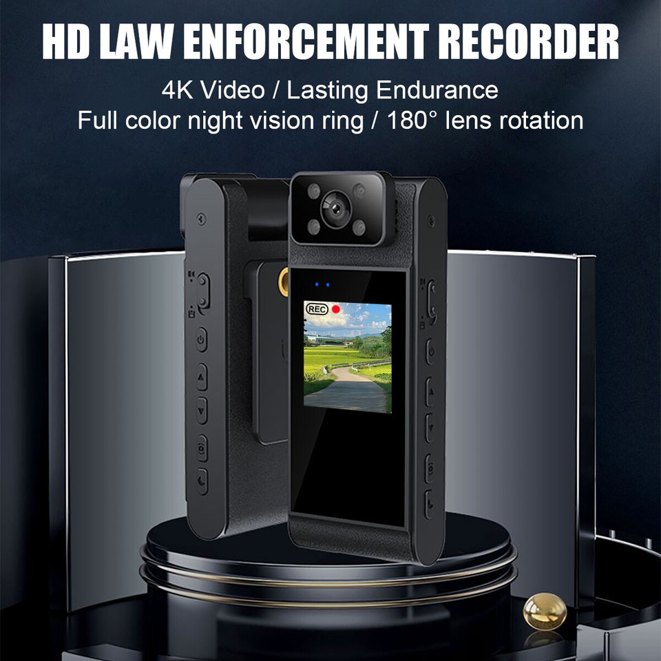 HD 4K Mini Camera Camcorder Body Police Cam with Audio Video DVR IR ...