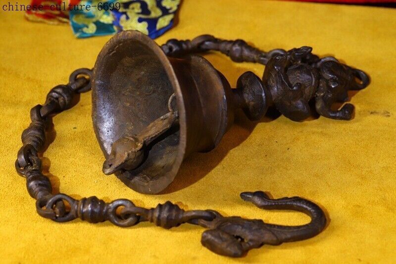 Tibetan Buddhist temple bronze Elephant Jambhala zhong bell Wind chimes ...