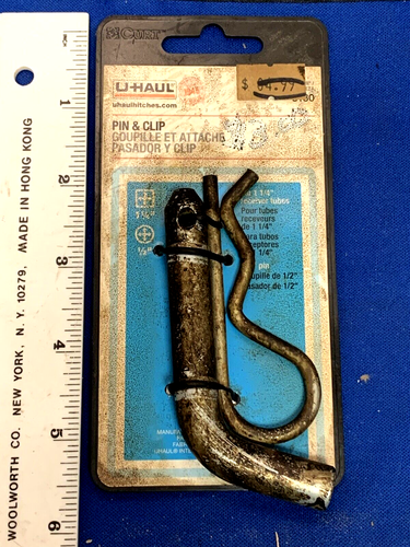 U-Haul Trailer Hitch Pin and Clip 1/2" pin for 1 1/4" receiver tubes ...