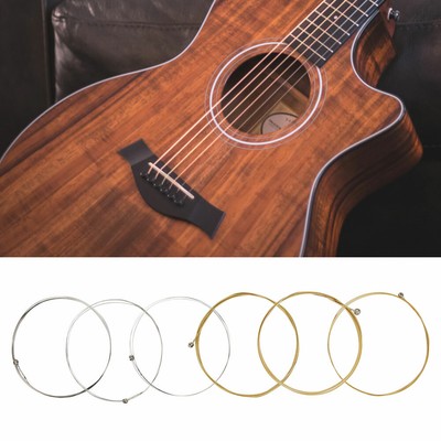 6Pcs Stainless Steel Guitar Strings For Classic Folk Guitar Replacement ...
