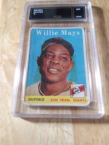 1958 Topps Willie Mays #5 GMA Authentic - Giants HOF | eBay