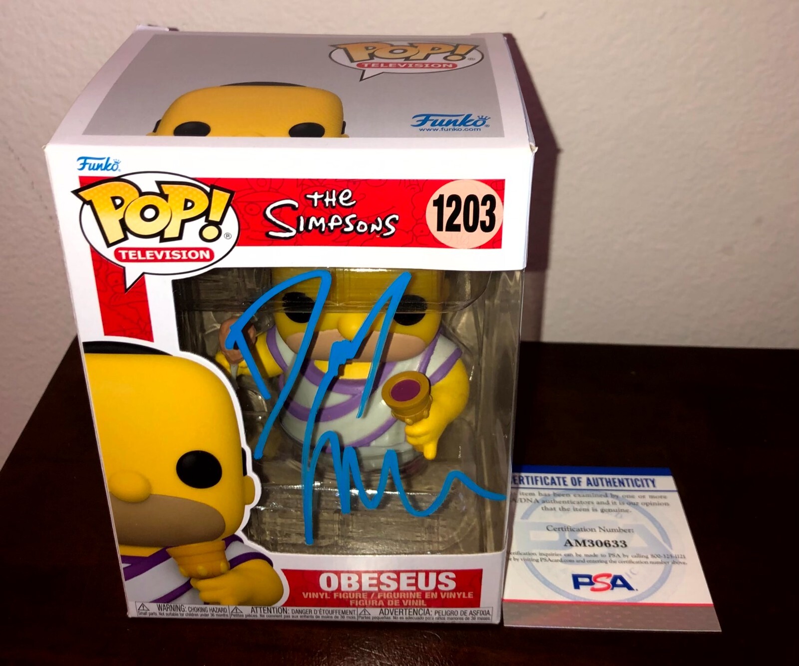Danny Elfman Simpsons Composer Obeseus Homer #1203 Signed Funko Pop PSA ...