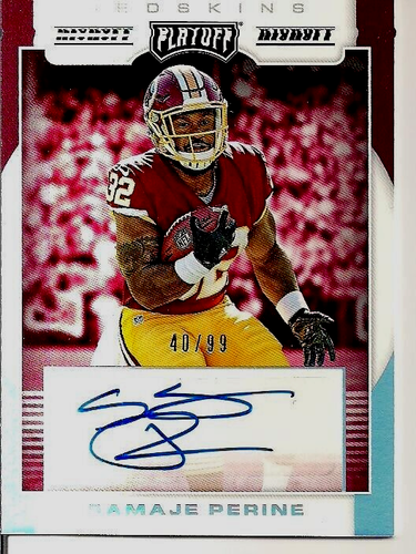 2017 PLAYOFF SAMAJE PERINE "KICKOFF" AUTOGRAPH #40/99 BRONCOS ...