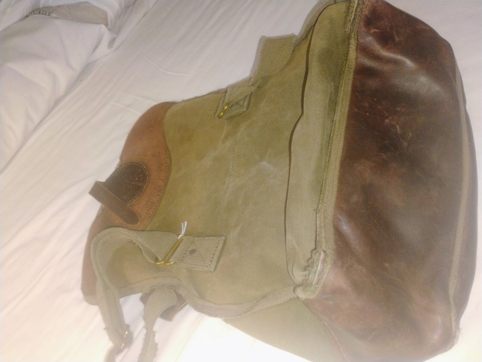 Vintage Duluth Pack Canvas Mini Backpack Canvas Army Olive Green Bag ...