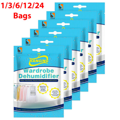 Hanging Dehumidifier Wardrobe Cupboard STOP Damp Moisture Mould Mildew ...