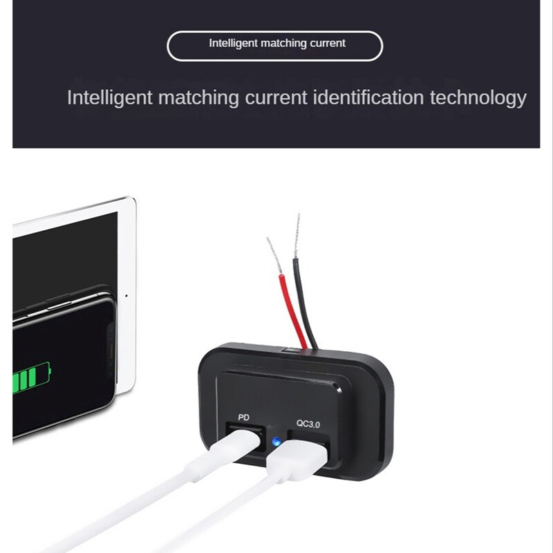 USB+PD 12V/24V -Adapter for Motorcycle -Truck ATV Boat Car RV E5Z32358 ...