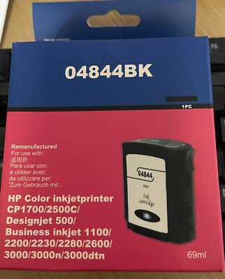 Compatible Ink Cartridge HP 11 C4844BK for HP CP1700's HP 120, Hp 500 ...