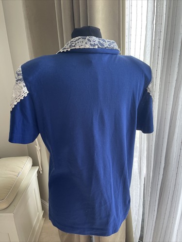 VTG LACY AFTER NOON Women's Top SHELL KEPLER Blue M | eBay