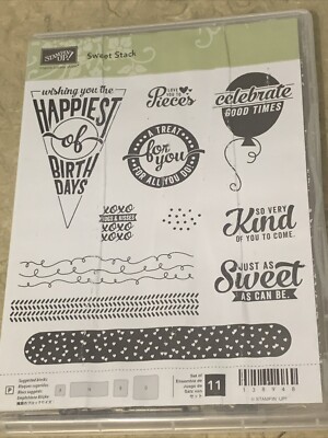 Stampin Up Clear Cling Mount Stamp Set SWEET STACK NEW | eBay