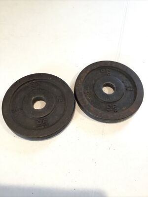 Lot of 2 DP 4.4 lb Weight Plates 1” Standard Cast Iron 2 Kilos | eBay