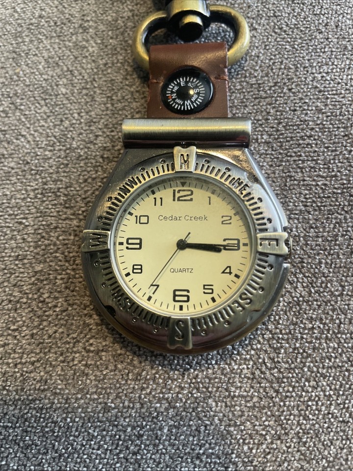Cedar Creek Compass Clip Watch Chronograph – Needs Battery | eBay