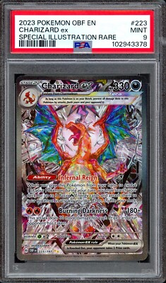 Pokemon PSA 9 Charizard ex 223/197 Obsidian Flames SIR Special ...