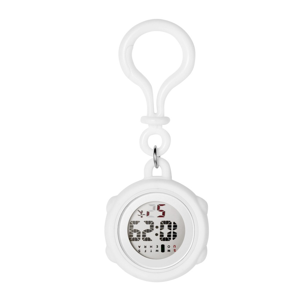 Clip on Silicone Digital Carabiner Watch Fob Keychain Quartz Nurse ...