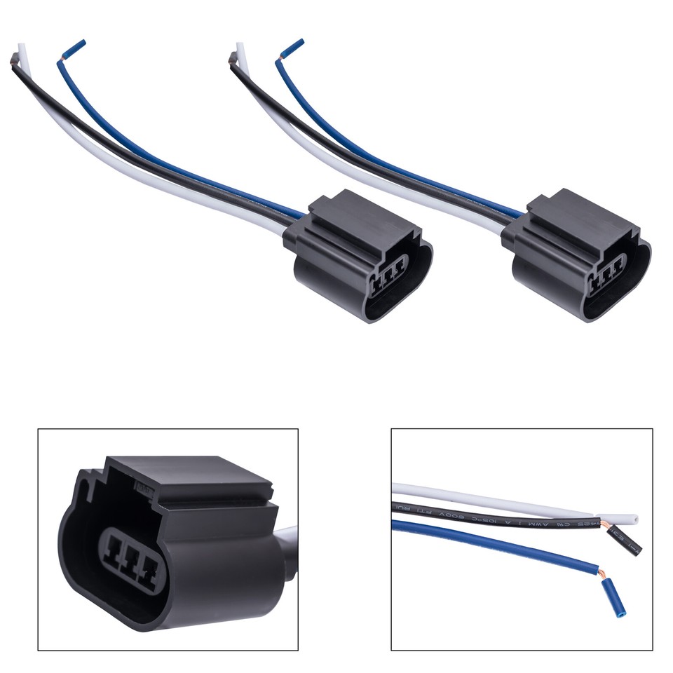 Wire Pigtail Female P 9008 H13 Two Harness Head Light Bulb Socket ...