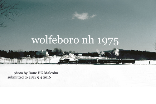 Wolfeboro RR 250 A mixed train ,trailing boxcar. c1975 4x6" photo | eBay
