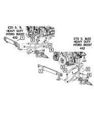 Genuine Mopar Power Steering Return Hose 68169572AE for sale online | eBay