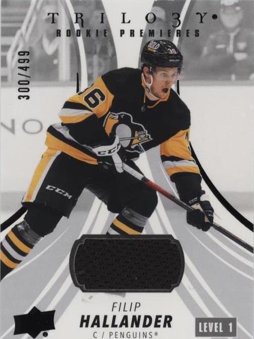 2022-23 Upper Deck Trilogy - Rookie Jersey Filip Hallander #121 Black ...