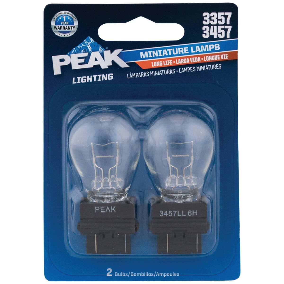 PEAK 3357/3457 12.8/14V Mini Incandescent Automotive Bulb (2-Pack ...