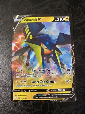 Pokémon TCG Vikavolt V Darkness Ablaze 060/189 Holo Ultra Rare | eBay