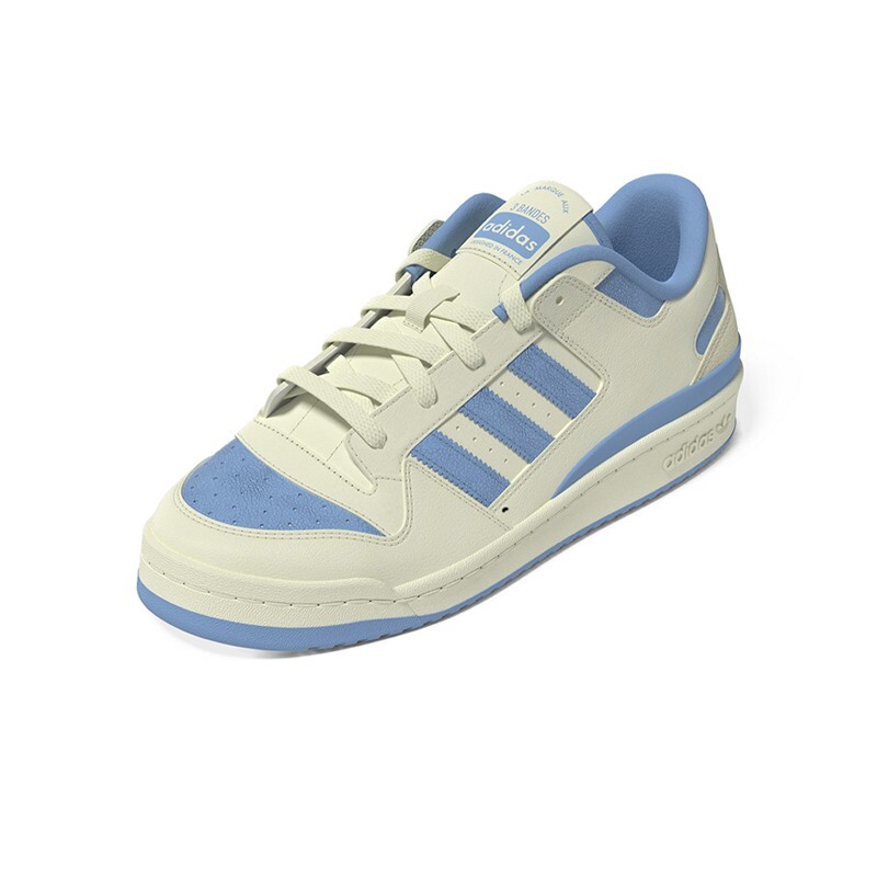 Adidas Originals Forum Low CL (IVORY/SEMI BLUE BURST/IVORY) Men's Shoes ...