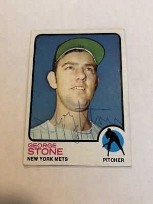 1973 TOPPS GEORGE STONE #647 SIGNED AUTO NEW YORK METS | eBay