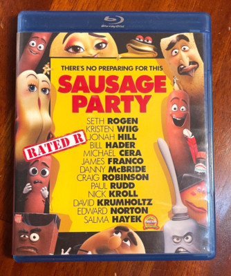 Sausage Party (Blu-ray, 2016) Like New Seth Rogen Paul Rudd Danny ...