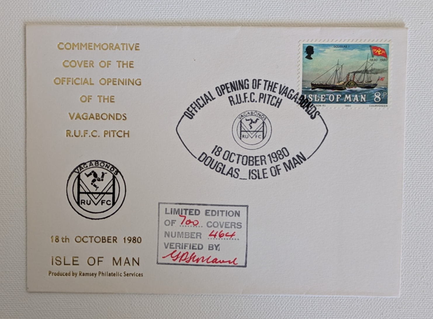 Vagabonds RUFC Rugby commemorative cover 1980 | eBay UK