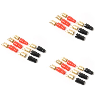 Set of 3 Speaker Spade Connectors Terminals Closed End Car Audio Crimp ...