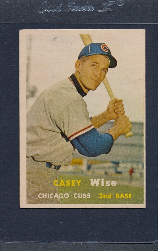 1957 Topps #396 Casey Wise Cubs VG/EX *198 | eBay