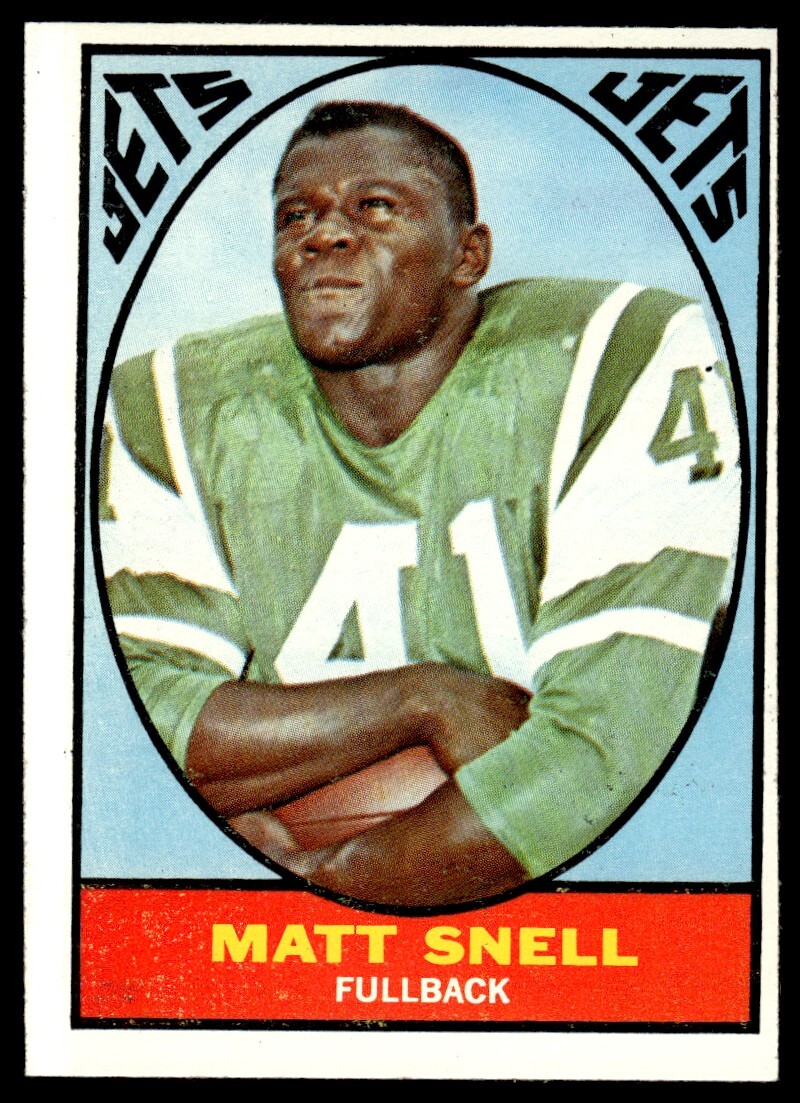 1967 Topps Matt Snell New York Jets #102 Set Break | eBay