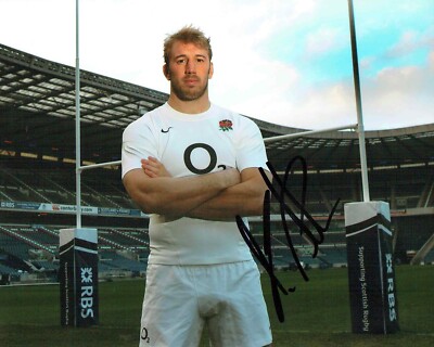 Chris ROBSHAW Signed Autograph 10x8 England RUGBY Photo 7 + Dealer COA ...